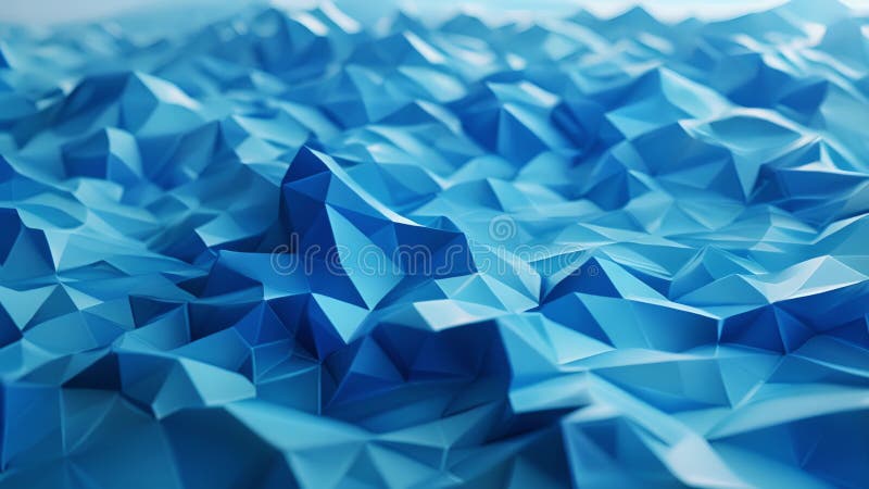Angular Interconnected Polygons in Shades of Blue Cascade and Crash ...