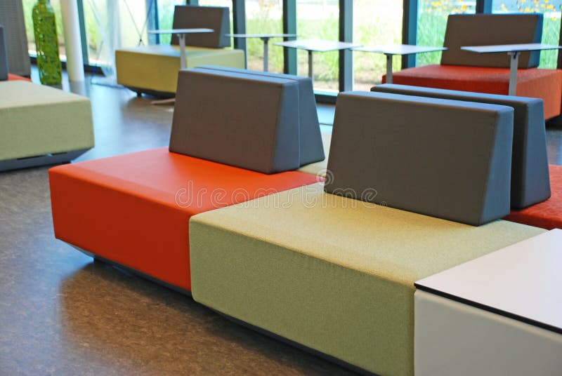 Modern Seating Area at an Office Building Lobby Stock Photo - Image of ...