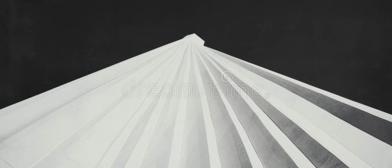 Angular Paper Folds Creating a Striking Geometric Design Against a ...