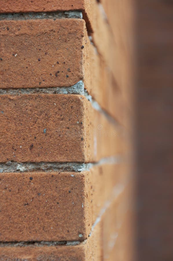 Angular Part of Red Brick Wall Stock Photo - Image of block, build ...