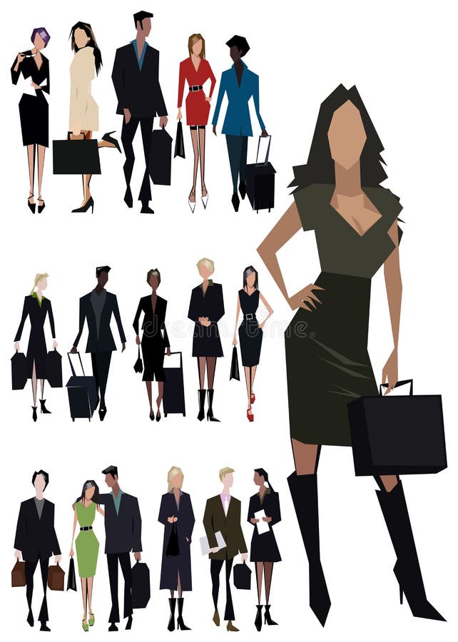 Angular people stock vector. Illustration of beauty, carrying - 6740151