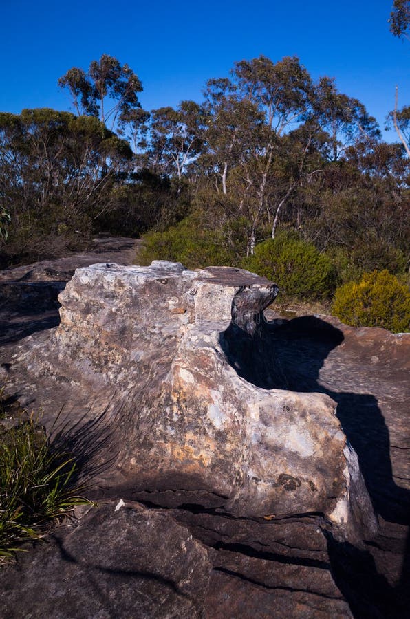 Angular Rock in the Australian Bush Stock Image - Image of outdoor ...
