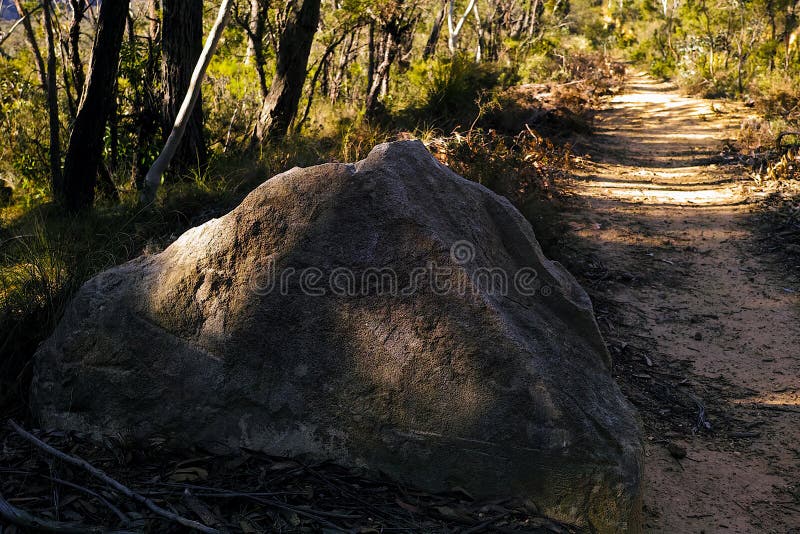 Angular Rock in the Australian Bush Stock Photo - Image of landscape ...