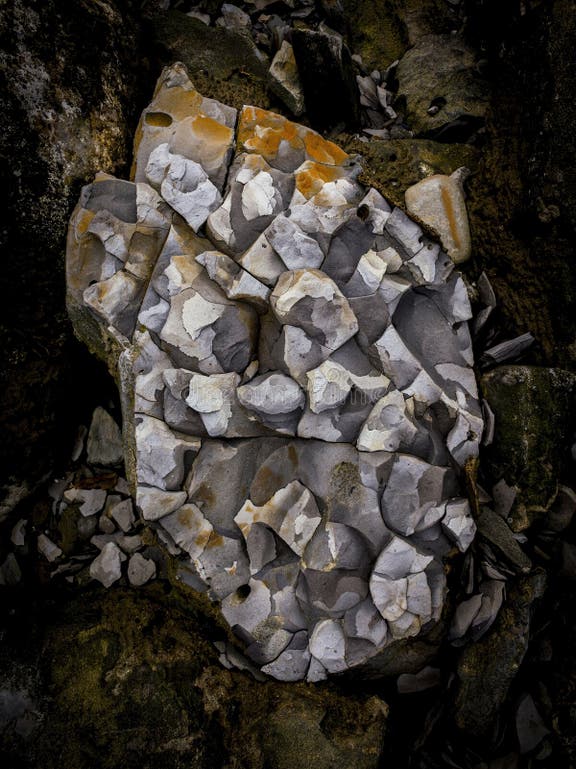 Close-up of Exotic Looking Rock with Angular Dynamic and Jagged Surface ...
