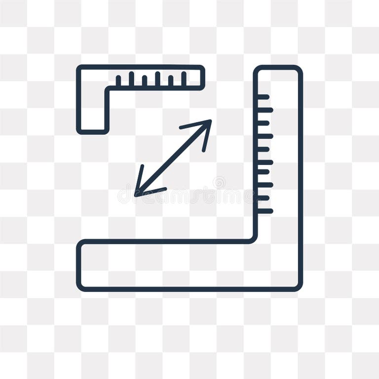 Angular Ruler Vector Icon Isolated on Transparent Background, Li Stock ...