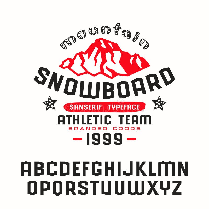 Snowboard Font Stock Illustrations – 364 Snowboard Font Stock ...