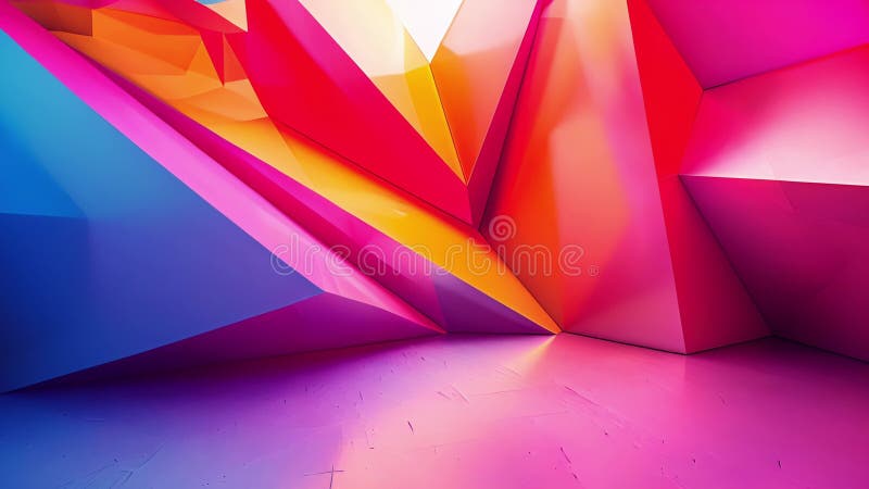 Angular Shapes and Bold Colors Combine To Form a Visually Striking ...