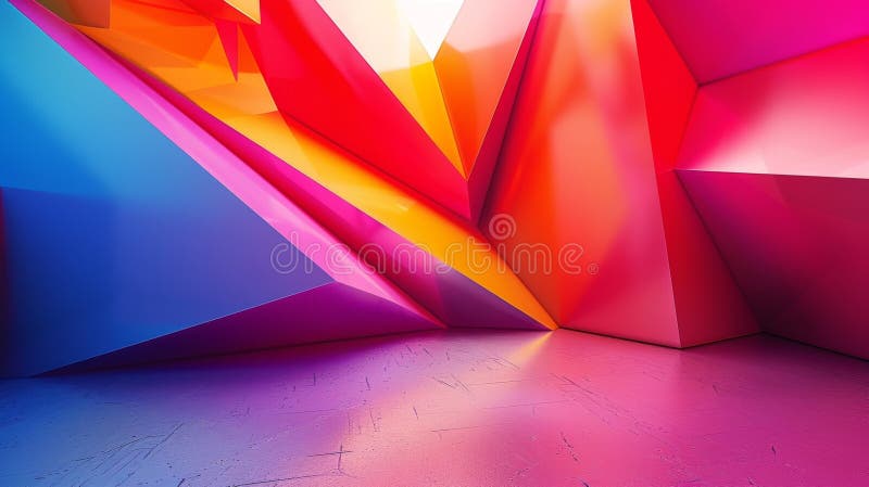 Angular Shapes and Bold Colors Combine To Form a Visually Striking ...