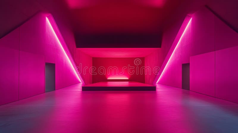 Angular Space with Fuchsia Background a Study in Light Shadow and ...
