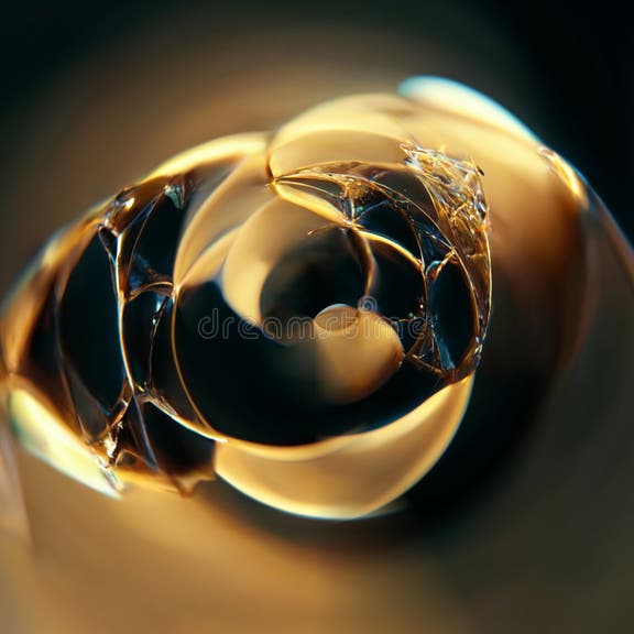 Angular, Translucent Structures with a Golden Hue Create a Prism-like ...