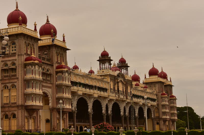 Angular View of the Mysore Palace in Mysore Stock Image - Image of ...