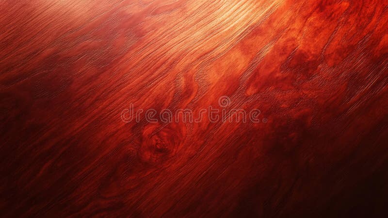 An Angular View Shows Dark Red Wood with a Knot, Illuminated with Light ...