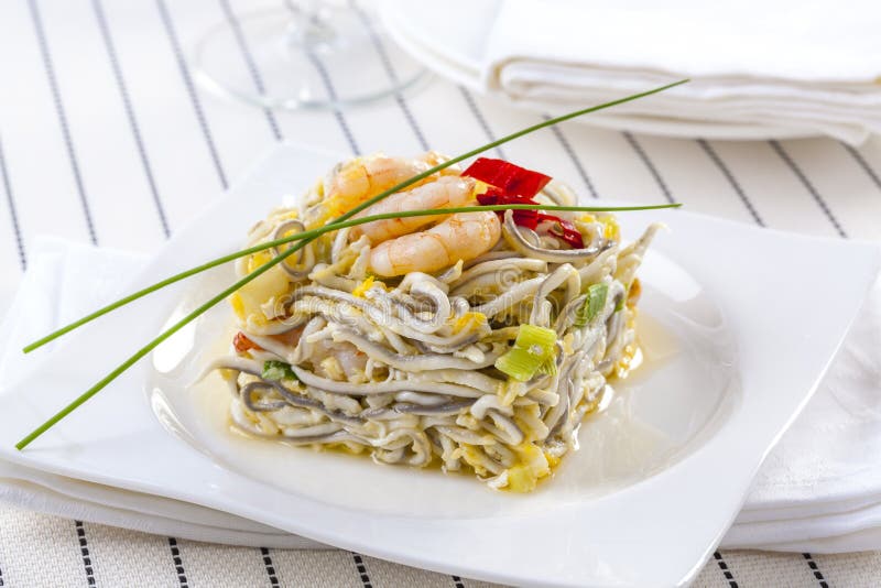 Angulas with Garlic is a Typical Tapas Dish Stock Image - Image of ...