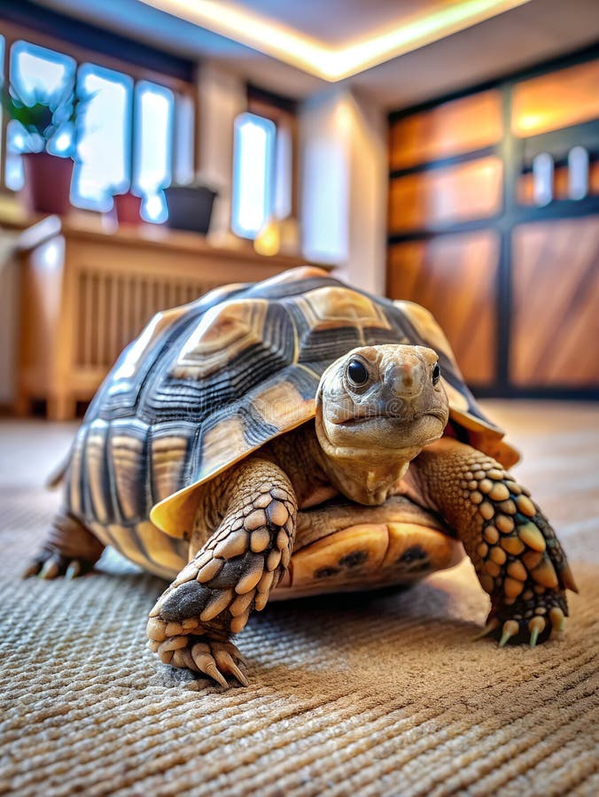Angulate Tortoise Turtle Screams Office Stock Illustration ...