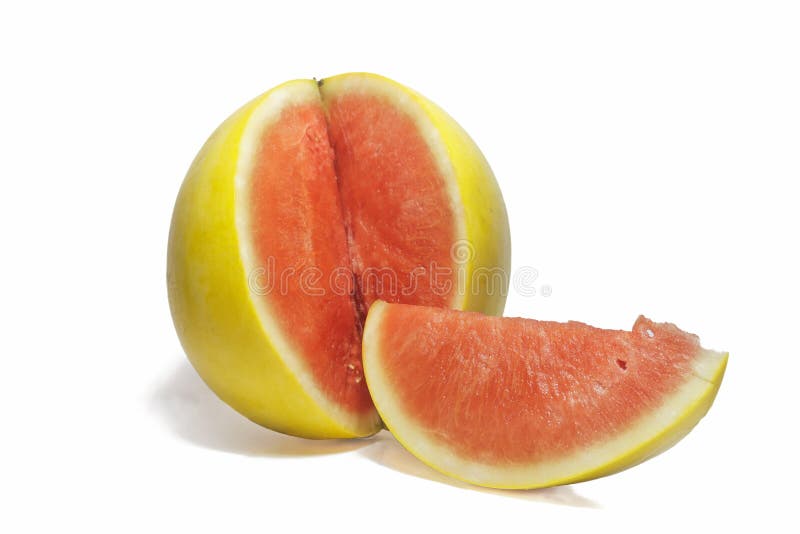 Anguria gialla immagine stock. Immagine di rosso, sugoso - 27703565