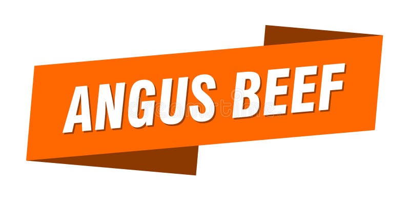 Angus Beef Banner Template. Angus Beef Ribbon Label Stock Vector ...