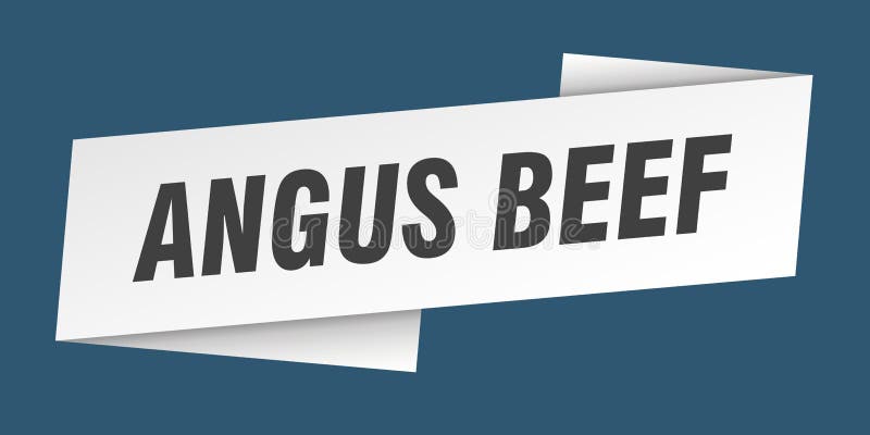 Angus Beef Banner Template. Angus Beef Ribbon Label Stock Vector ...