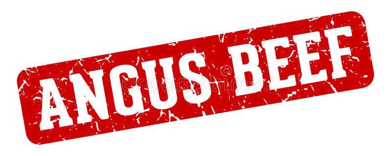 Angus Beef Rectangular Sign. Angus Beef Stamp Stock Vector ...