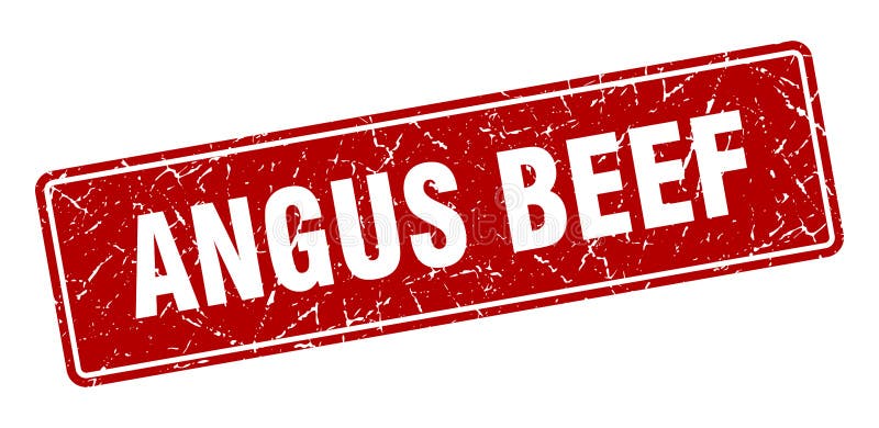 Angus Beef Sign. Angus Beef Grunge Stamp Stock Vector - Illustration of ...