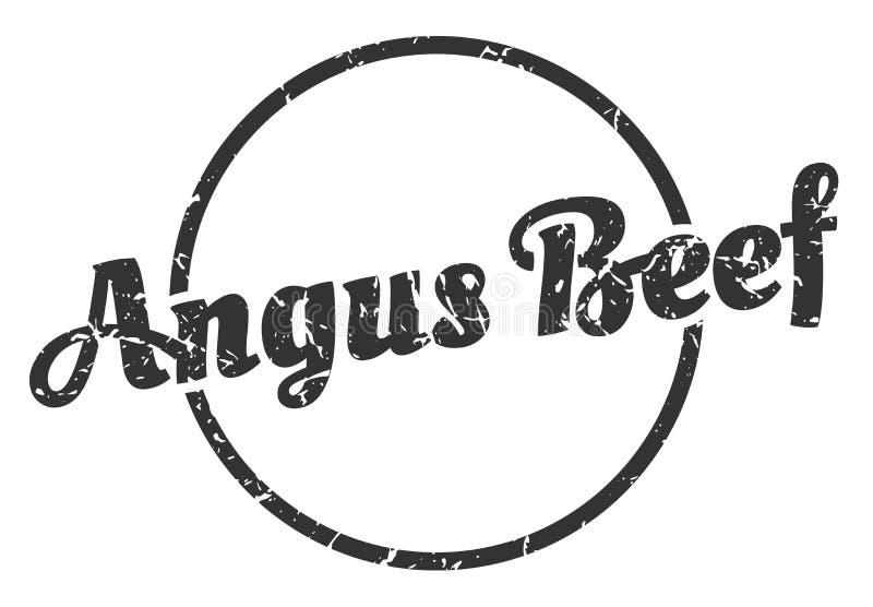 Angus Beef Sign. Angus Beef Round Vintage Stamp Stock Vector ...