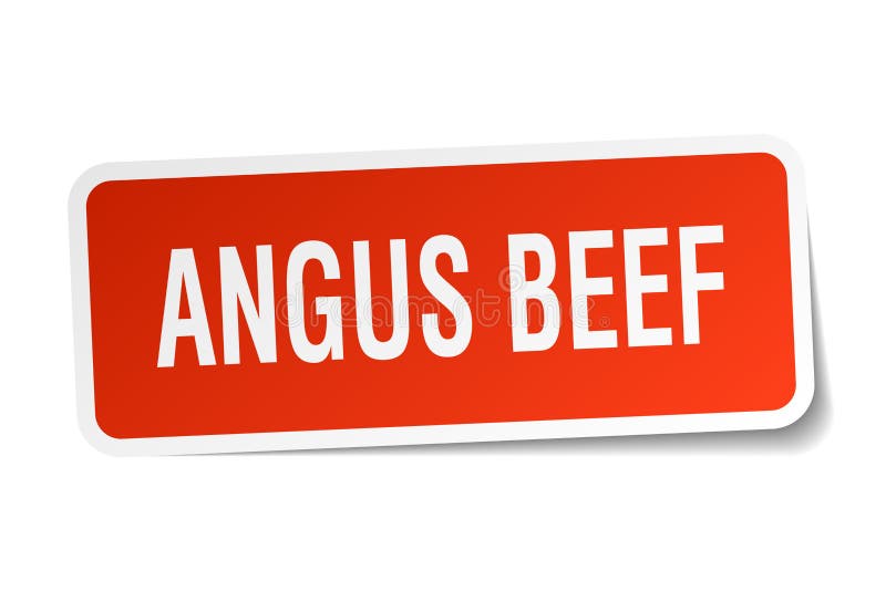 Angus beef sticker stock vector. Illustration of paper - 100909742