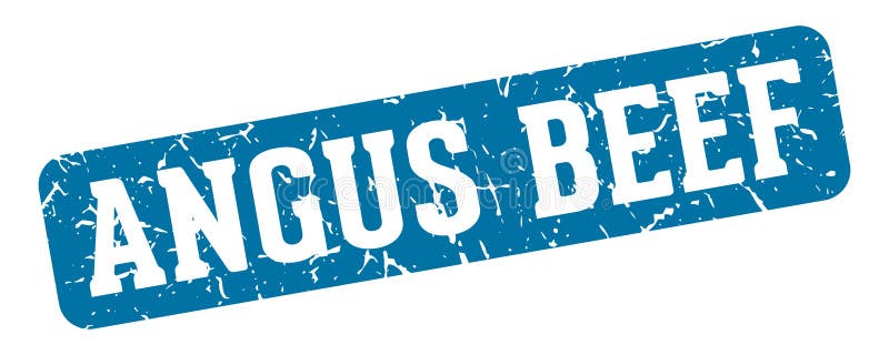 Angus Beef Rectangular Sign. Angus Beef Stamp Stock Illustration ...