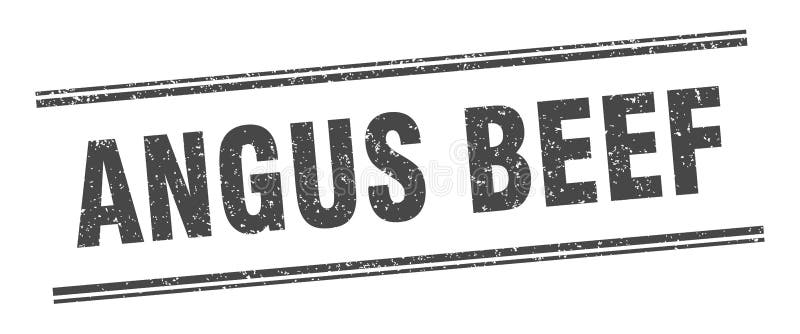 Angus Beef Stamp. Angus Beef Square Grunge Sign Stock Vector ...