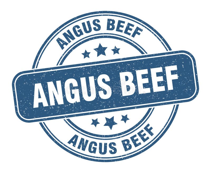 Angus Beef Stamp. Angus Beef Round Grunge Sign Stock Vector ...