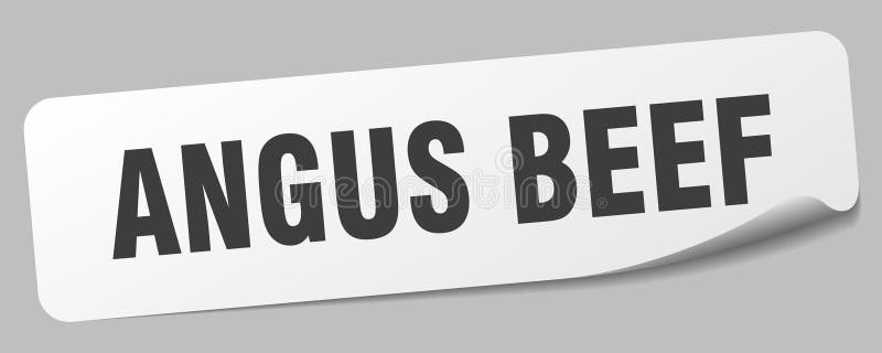 Angus Beef Sticker. Angus Beef Label Stock Vector - Illustration of ...
