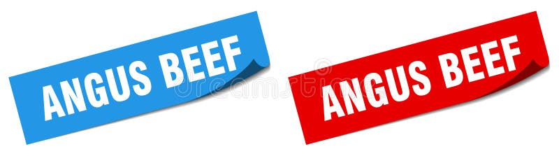 Angus Beef Sticker. Angus Beef Sign Set Stock Vector - Illustration of ...