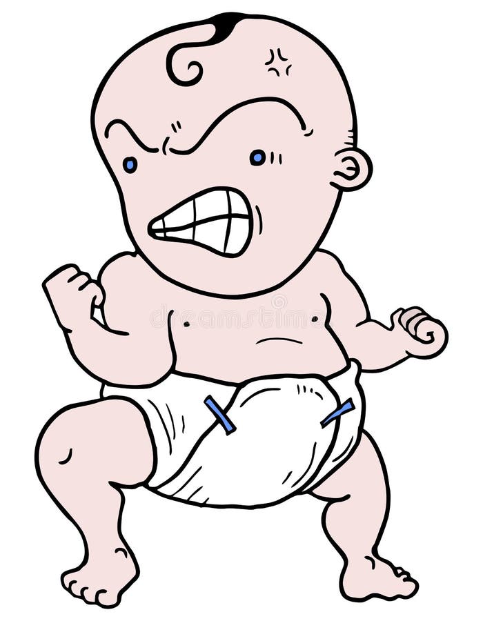Angy baby stock vector. Illustration of drawing, baby - 40267320