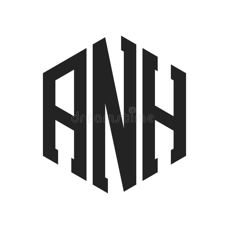 ANH Logo Design. Initial Letter ANH Monogram Logo Using Hexagon Shape ...