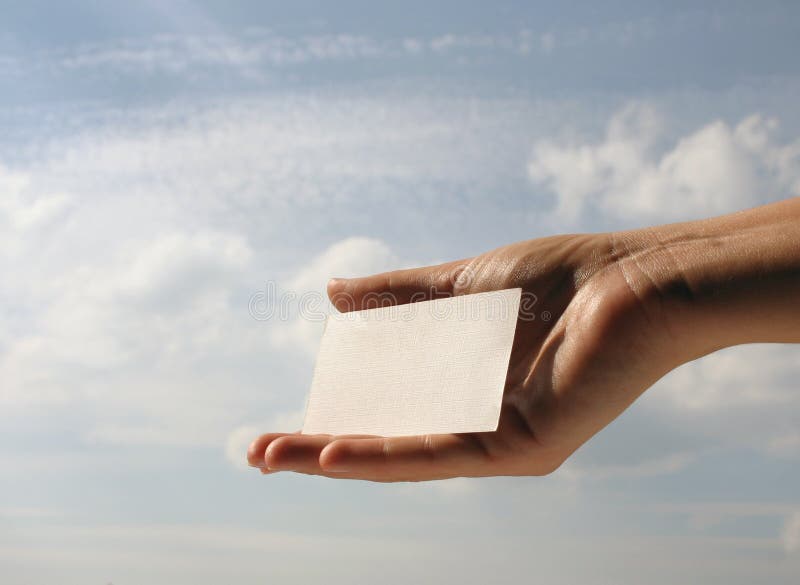 Anhalten Der Unbelegten Visitenkarte #7 Stockfoto - Bild von anzeige ...