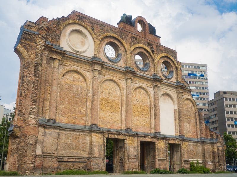 Anhalter Bahnhof, Berlin, Germany Stock Image - Image of archeology ...