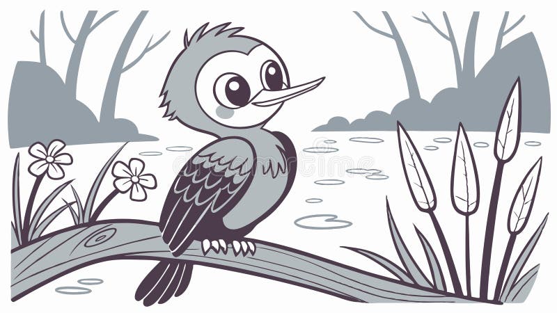 Anhinga Bird in Shock Angry Garden Ball Vector Stock Vector ...