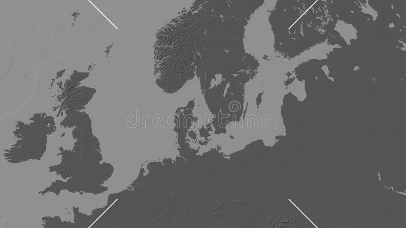 Anholt Island in the Kattegat. Bilevel Map. Zoom Stock Video - Video of ...