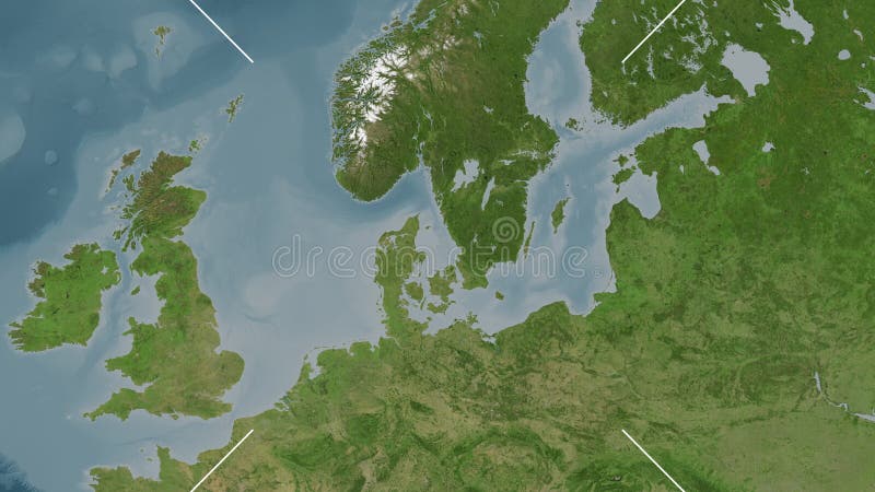 Anholt Island in the Kattegat. Satellite Map. Slide Stock Footage ...