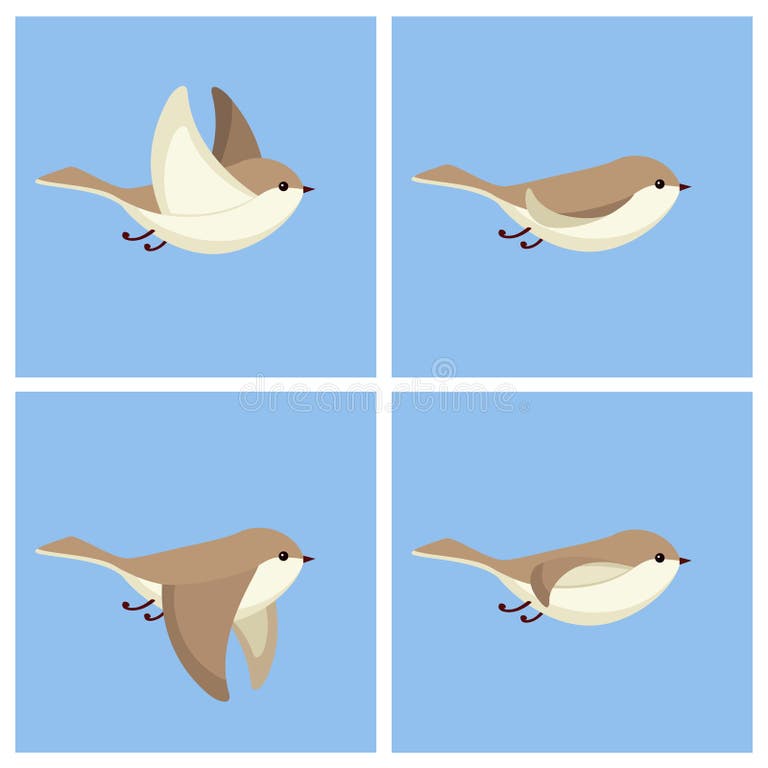 Sparrow Flying Animation Stock Illustrations – 73 Sparrow Flying ...