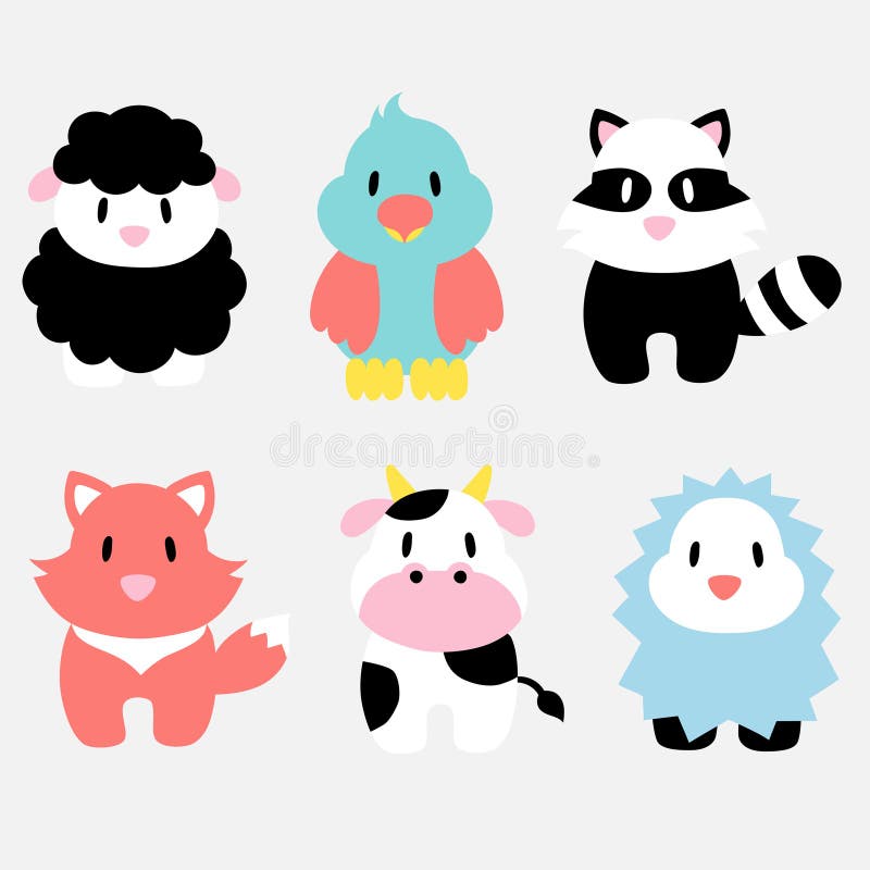 Animal cartoon front view stock vector. Illustration of porcupine ...