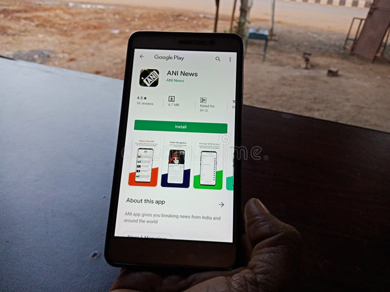 ANI News Online Mobile Application Software Presented on Smart Phone ...