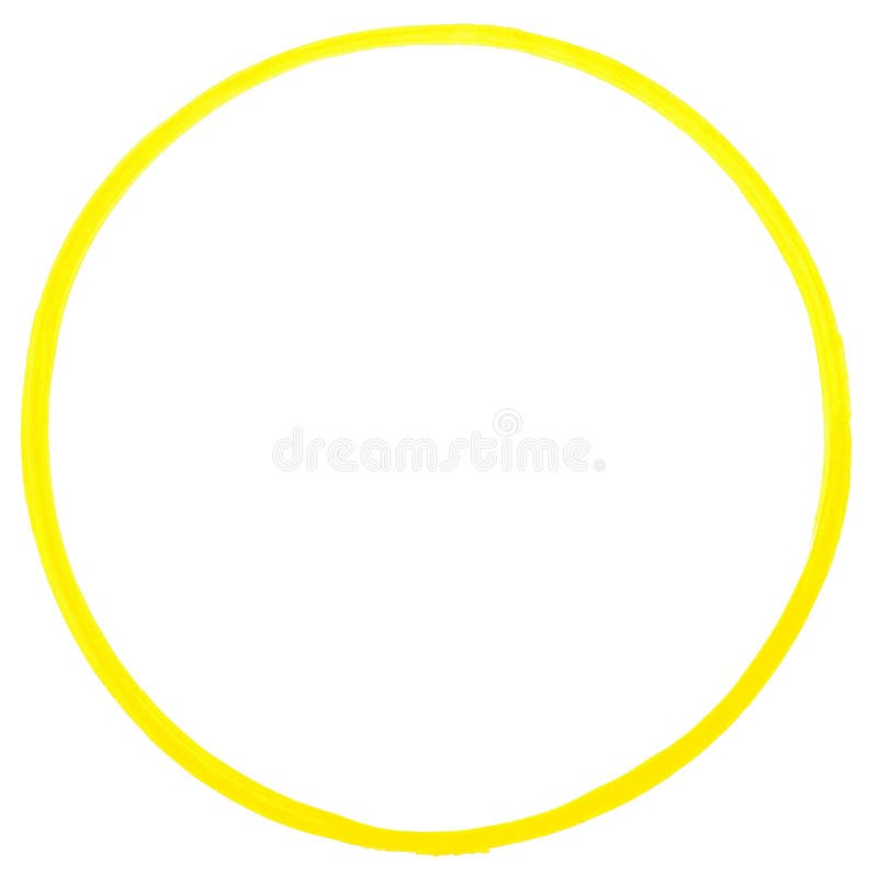 Círculo amarillo pintado stock de ilustración. Ilustración de pintura ...