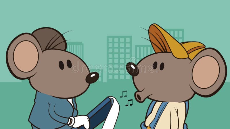 Animación Del Carácter Del Constructor Del Ratón Almacen De Video ...