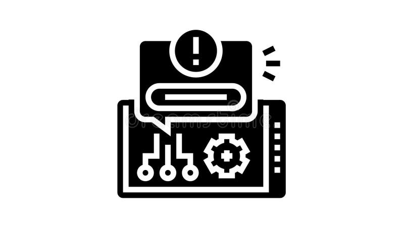 Animación De Icono De Glifo Del Sistema De Alertas Almacen De Video ... Animación De Icono De Glifo Del Sistema De Alertas Almacen De Video ...