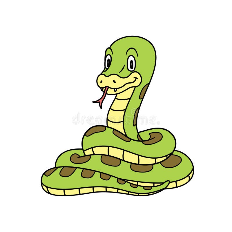Animal Snake. Illustration. for Pre School Education, Kindergarten and ...