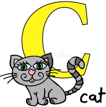 Animal alphabet C (cat) stock vector. Illustration of isolated - 7586491