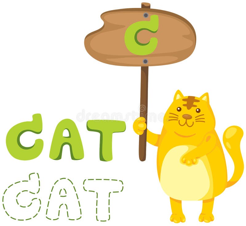 Animal Alphabet C Cat Stock Illustrations – 278 Animal Alphabet C Cat ...