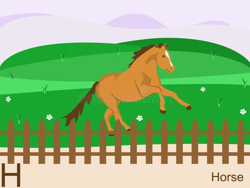 Animal Alphabet Flash Card, U for Unicorn Stock Vector - Illustration ...