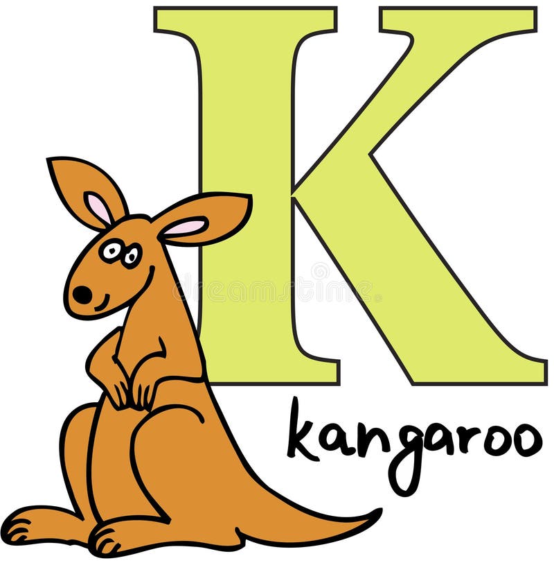 Animal Alphabet K (kangaroo) Stock Vector - Illustration of animal ...