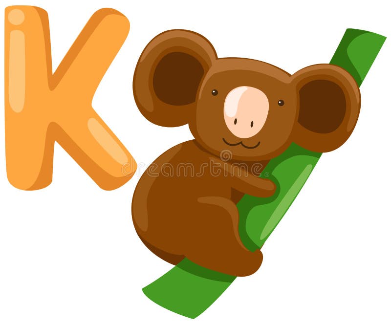 Animal alphabet K stock vector. Illustration of eyes, animal - 8448399