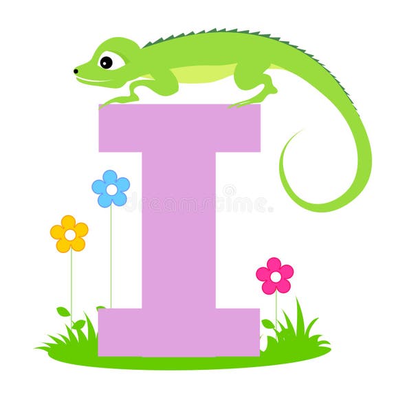Animal alphabet letter I stock vector. Illustration of cute - 8448594